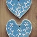 Blue Heart Ceramic Valentines Day Hearts Set of 2 Ornaments Eco ...