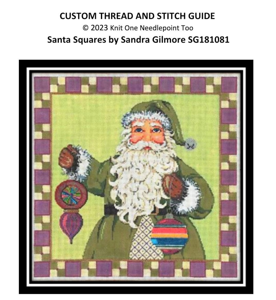 Stitch Guide for Santa Squares by Sandra Gilmore SG181081 - Etsy