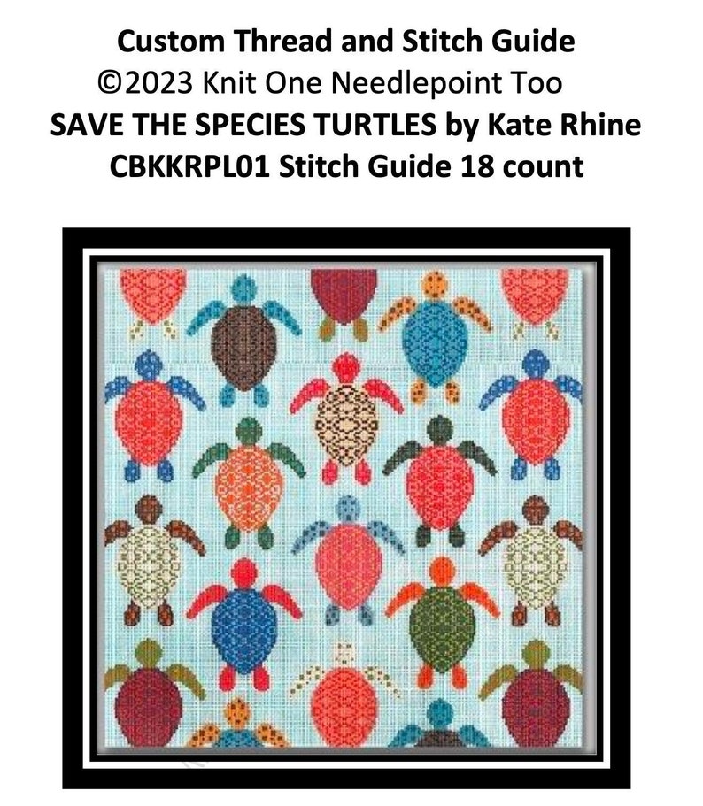 Stitch Guide for Save the Species Turtles by Kate Rhine Cbkkrpl01sg - Etsy