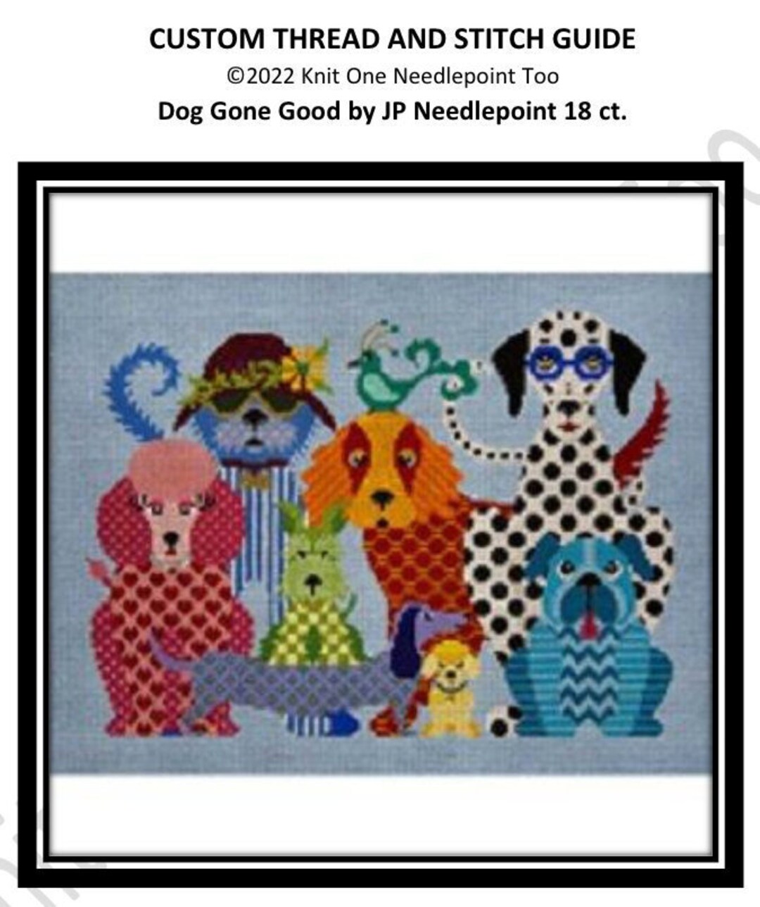 Stitch Guide for Dog Gone Good 18 Mesh JPA352 - Etsy