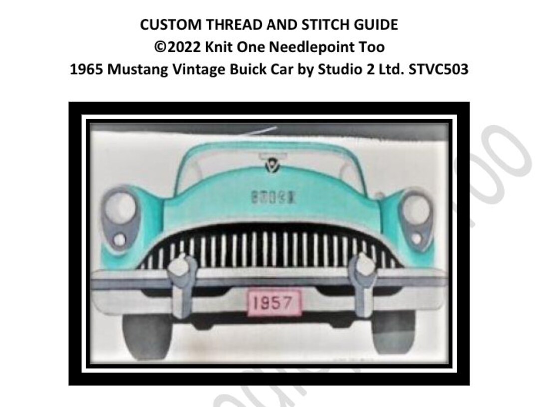 Stitch Guide for 1957 Buick Vintage Car by Studio 2 Ltd. STVC503 - Etsy