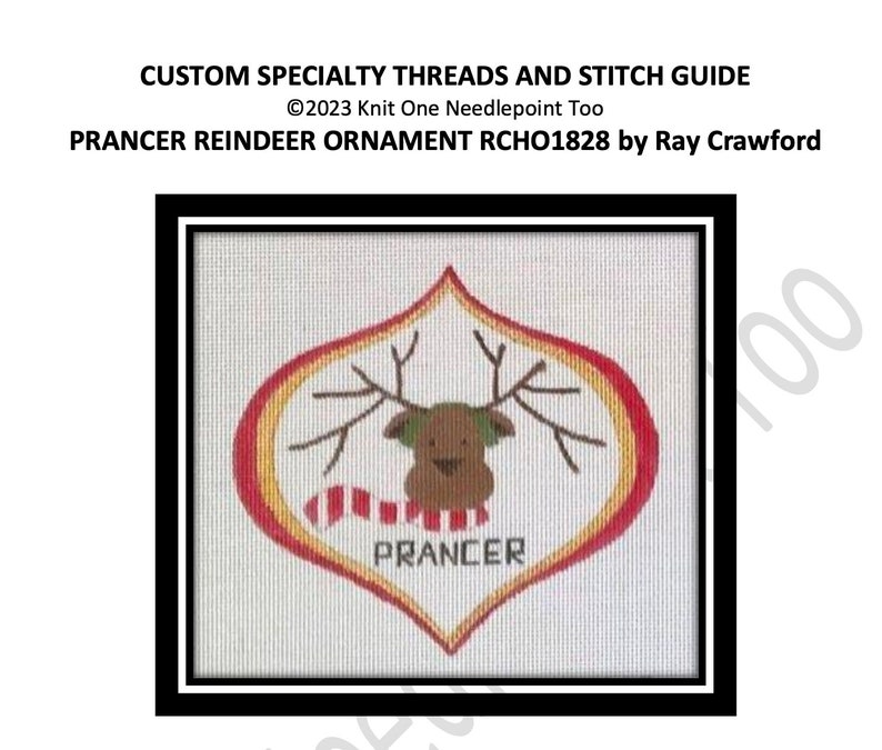 Stitch Guide for Prancer Reindeer Ornament by Ray Crawford Rcho1828sg ...
