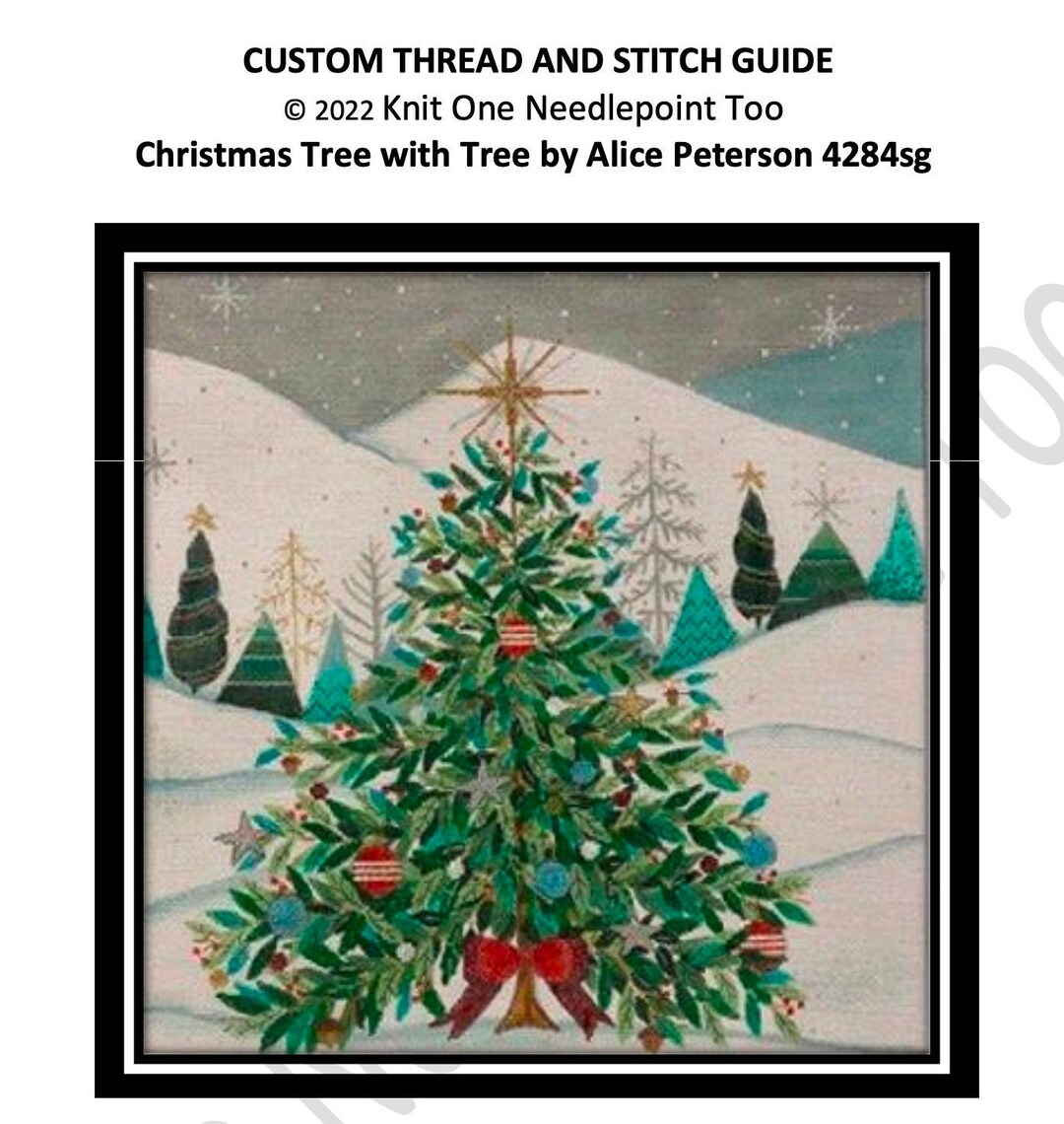 Stitch Guide for Christmas Tree With Trees by Alice Peterson AP4284 - Etsy