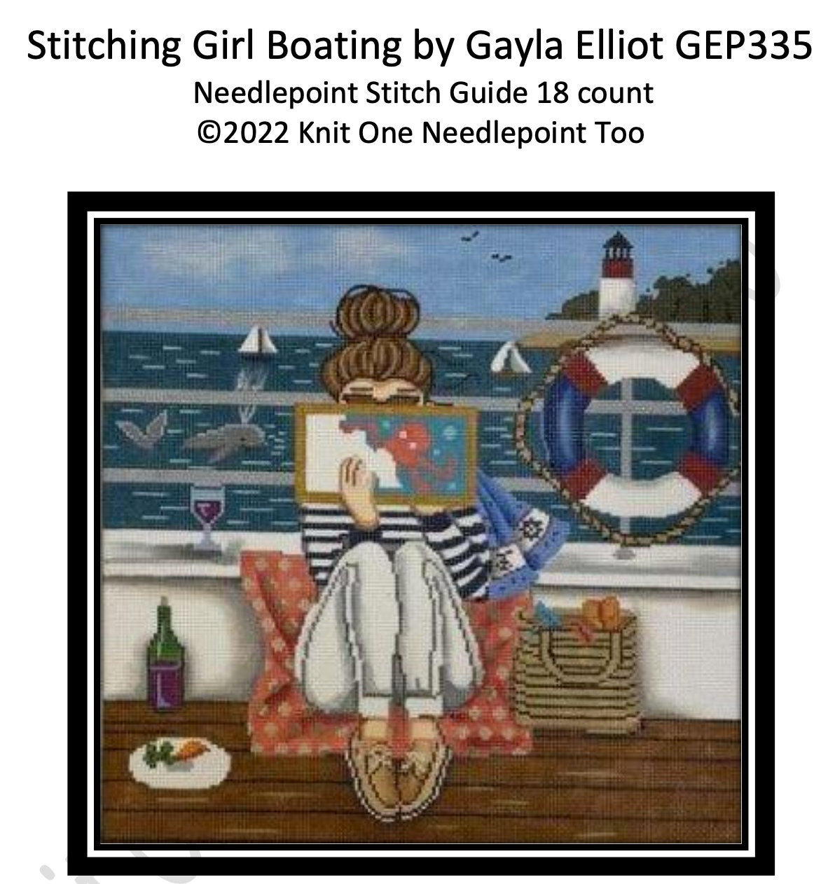 Stitch Guide for Stitching Girl Boating by Gayla Elliot GEP335 - Etsy