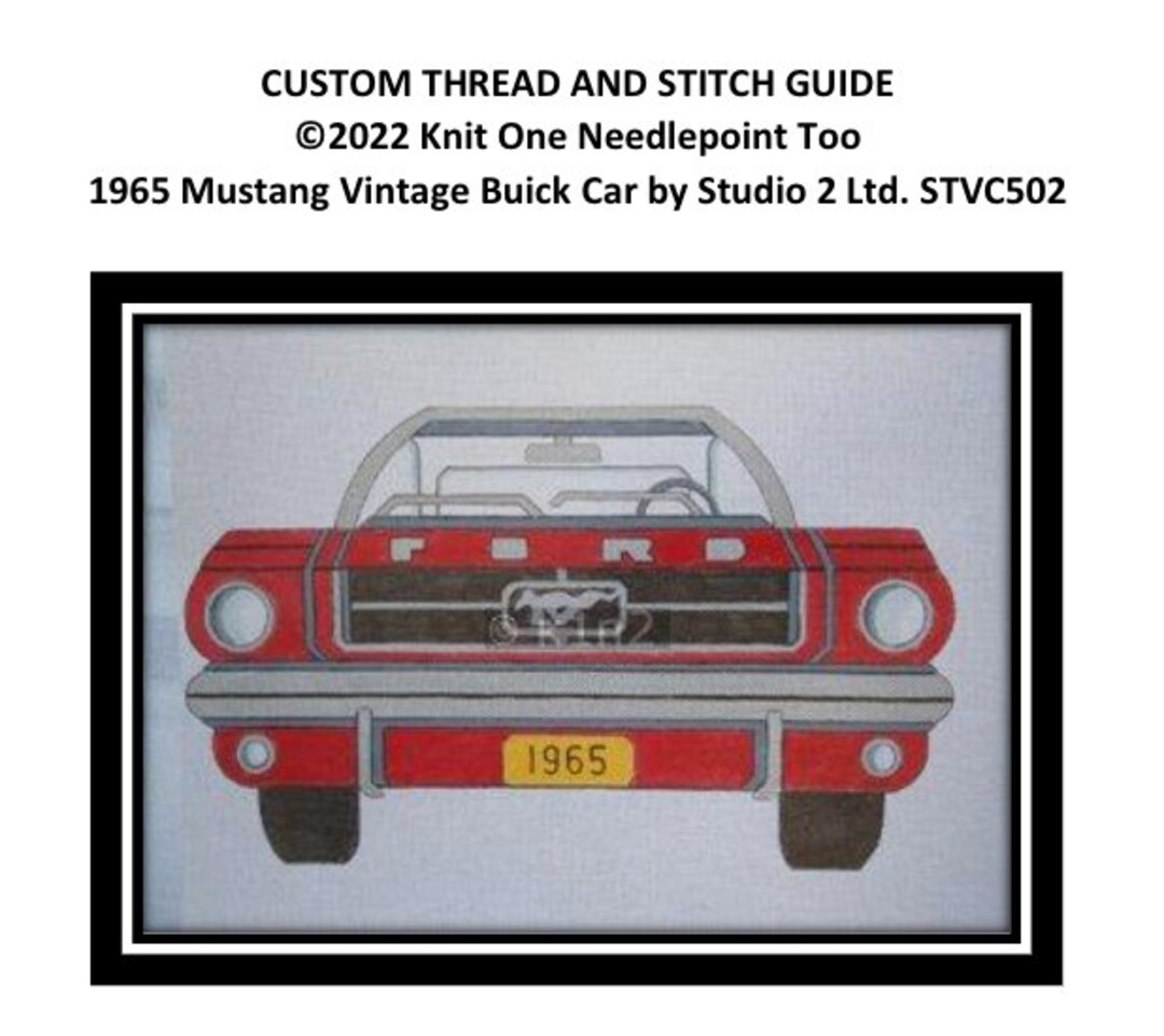 Stitch Guide for 1965 Mustang Vintage Car by Studio 2 Ltd. STVC502 - Etsy