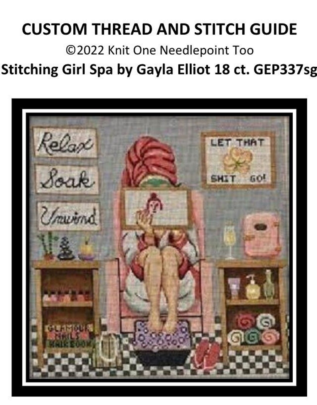 Stitch Guide for Stitching Girl Spa Gep337sg - Etsy