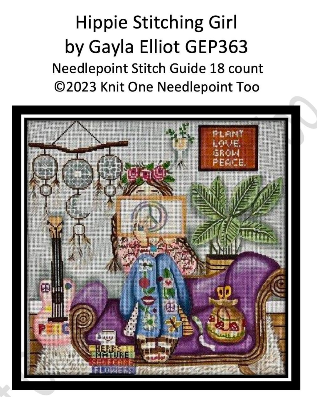 Stitch Guide for Hippie Stitching Girl by Gayla Elliot GEP363 - Etsy