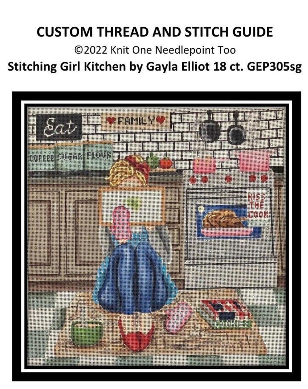 Stitch Guide for Stitching Girl Kitchen Gep305sg - Etsy