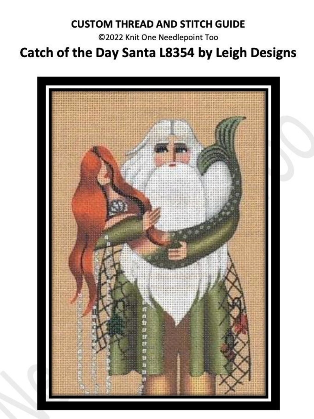 Stitch Guide for Catch of the Day Santa by Leigh Designs L8354 - Etsy