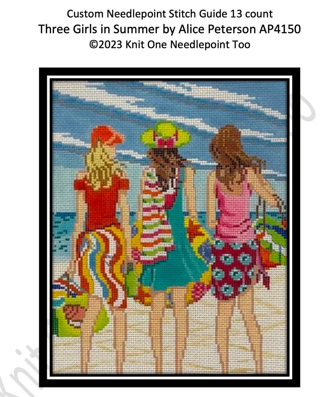 Stitch Guide for Three Girls in Summer by Alice Peterson Ap4150sg - Etsy