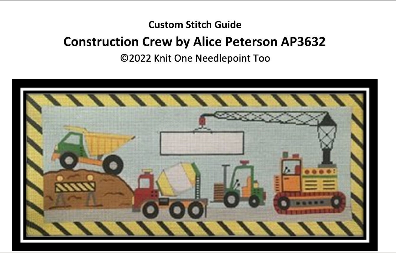 Stitch Guide for Construction Crew by Alice Peterson - Etsy
