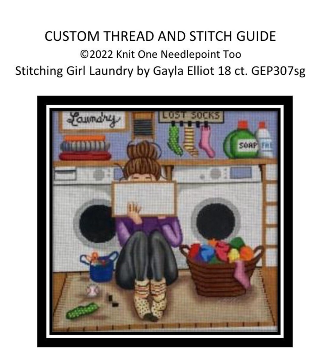 Stitch Guide for Stitching Girl Laundry Gep307sg - Etsy
