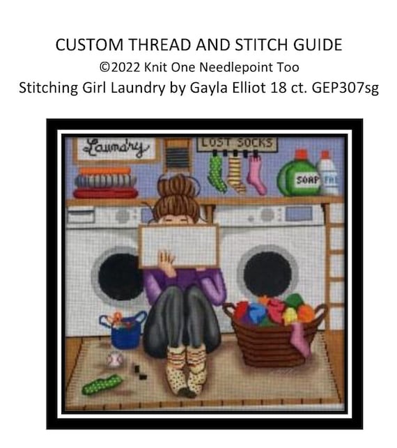Stitch Guide for Stitching Girl Laundry Gep307sg | Etsy