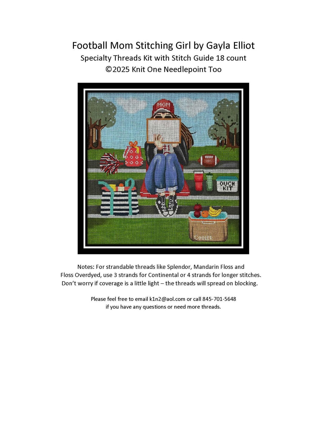 Stitch Guide for Football Mom Stitching Girl by Gayla Elliott Gep341sg ...