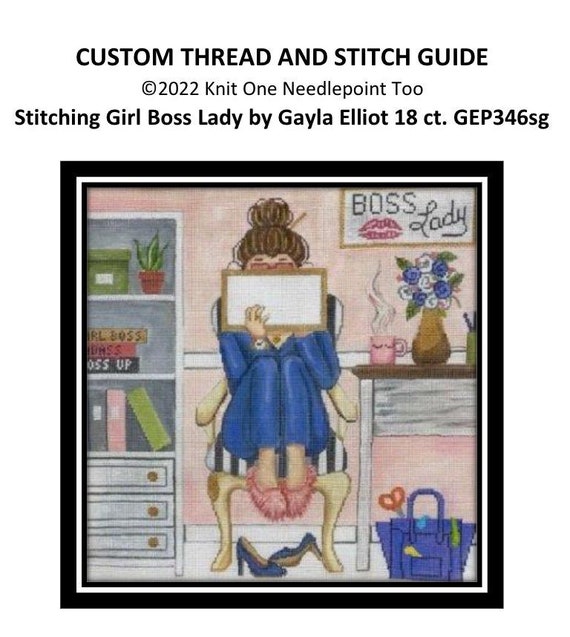 Stitch Guide for Stitching Girl Boss Lady Gep346sg | Etsy