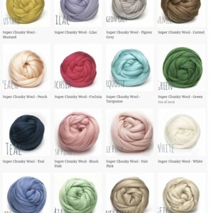Turquoise Super Chunky Wool Yarn for Arm Knitting Giant Yarn Jumbo Knit ...