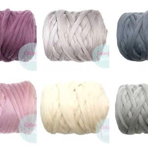 Turquoise Super Chunky Wool Yarn for Arm Knitting Giant Yarn Jumbo Knit ...