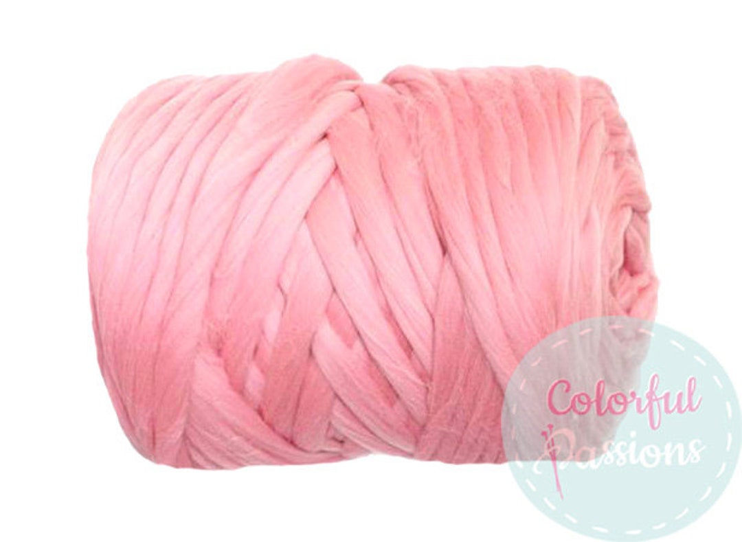 Super Chunky Wool Blush Pink Yarn for Arm Knitting Giant Yarn Jumbo ...