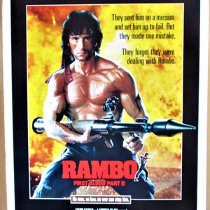 RAMBO First Blood Part II , 1985 Original Rolled 27 X 41 Vintage Movie ...