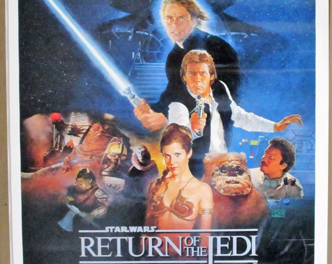 1983 Return of the Jedi, Original Rolled 27 X 41" Vintage Star Wars ...