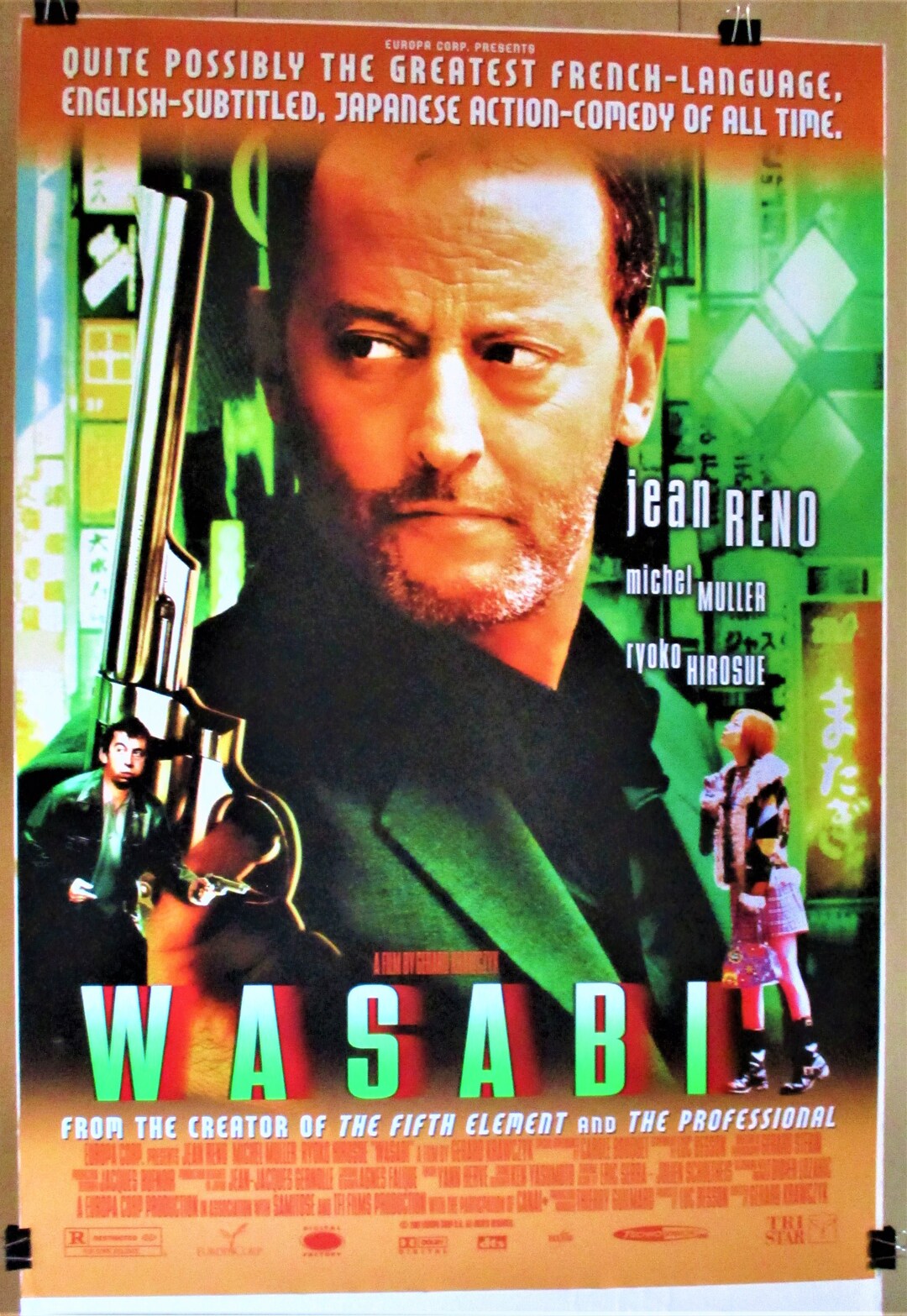 WASABI, Original Rolled 27 X 40 DS Movie Poster, Jean Reno, Ryoko ...