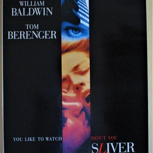 SLIVER, 1993 Original Vintage One Sheet Movie Poster 27x40 , Sharon ...