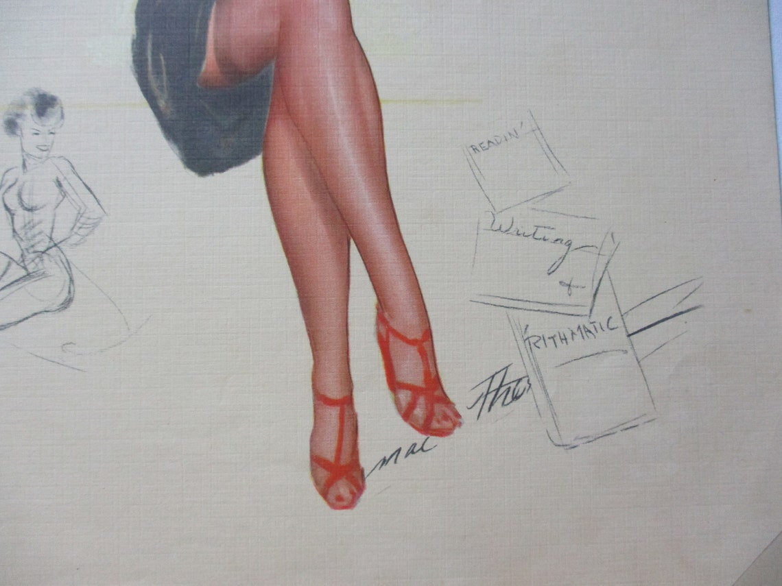 Pinup April 1948 Earl Macpherson Vintage Pin-up Calendar | Etsy