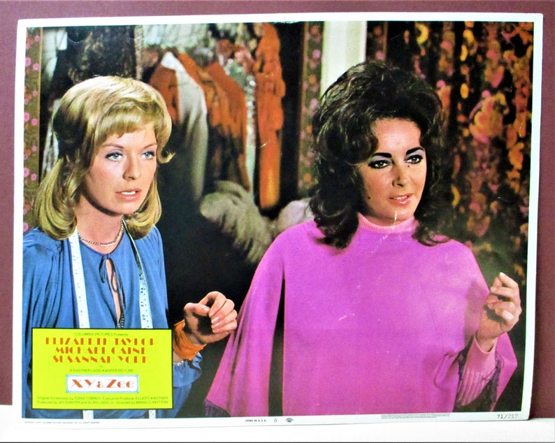 X Y AND ZEE Elizabeth Taylor 1971 Lot of Two Original Lobby - Etsy