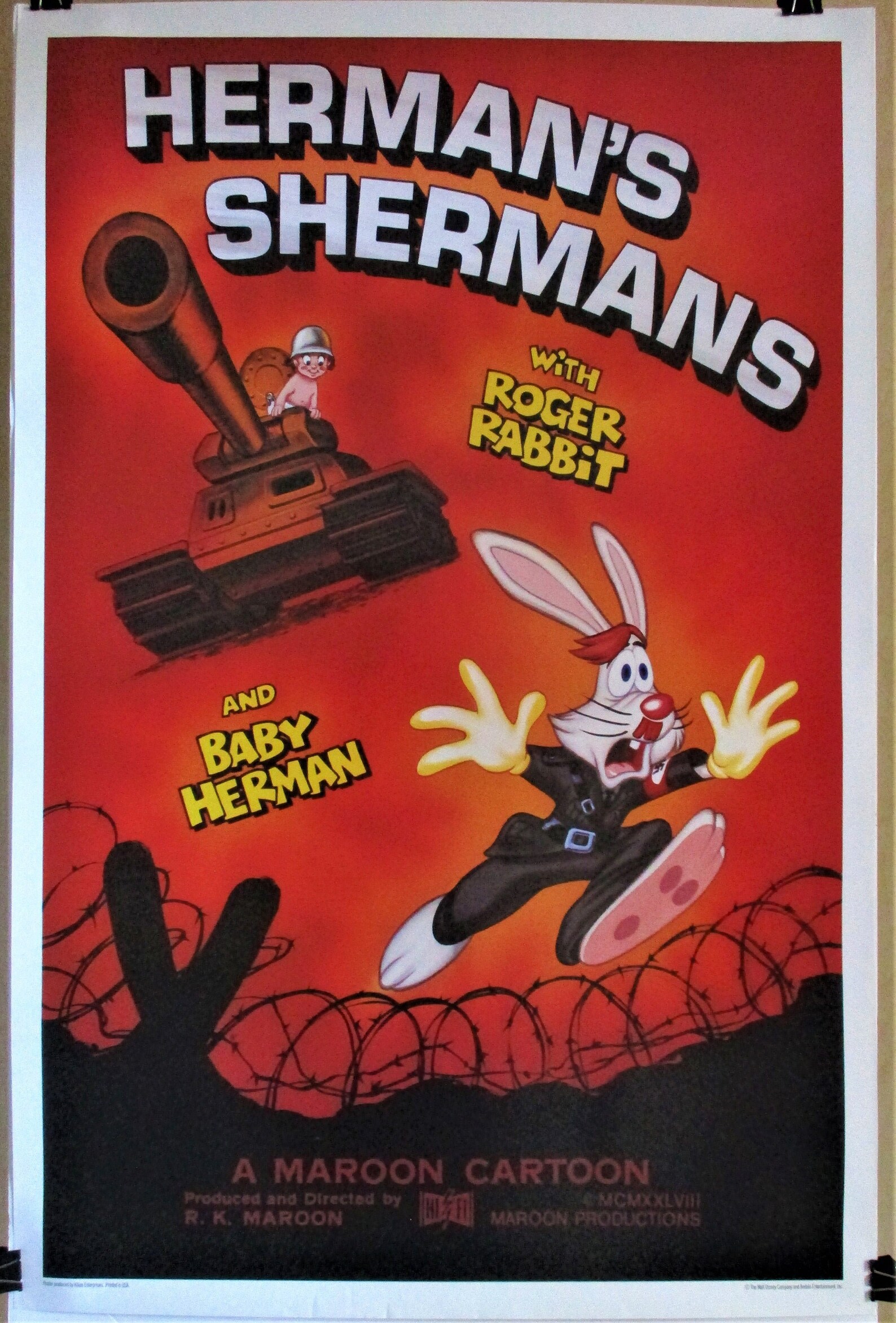 ROGER RABBIT in Herman's Shermans 1988 Original | Etsy
