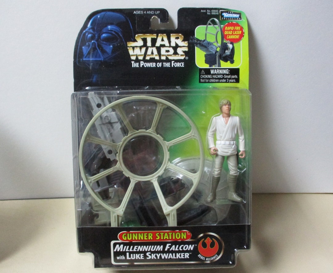 STAR WARS 1997 Millennium Falcon W/ Luke Skywalker, Gunner Station ...