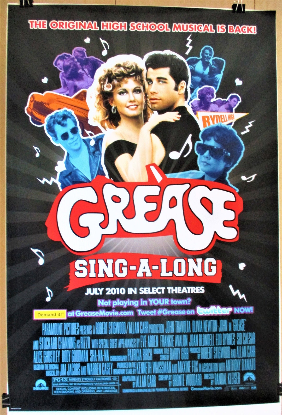 GREASE Sing-a-long, Original Rolled 27 X 40 Movie Poster, Olivia Newton ...