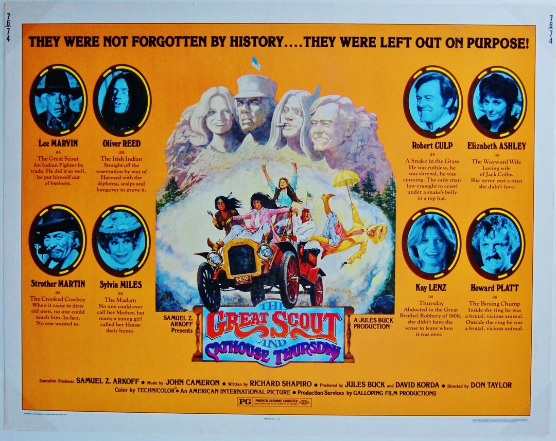 GREAT SCOUT and Cathouse Thursday, 1976 Original 22 X 28 Half Sheet ...
