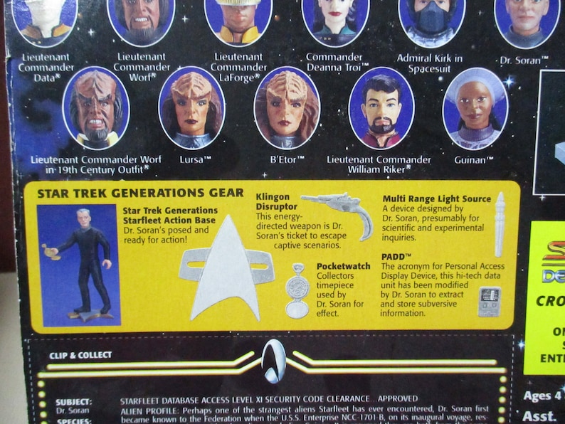 STAR TREK Dr. Soran Character Figure Generations Starfleet - Etsy