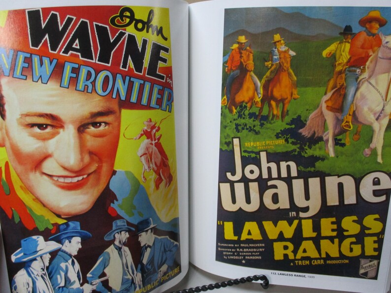 JOHN WAYNE Movie Posters at Auction Illustrated Book by Bruce - Etsy