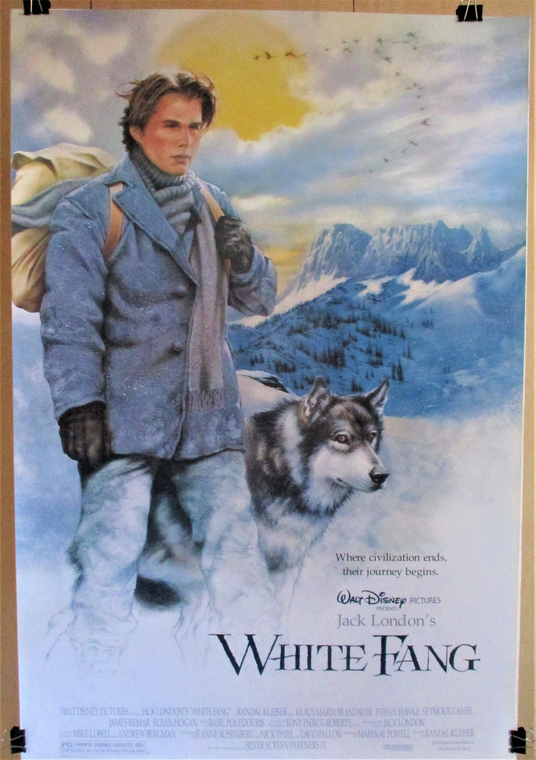 WHITE FANG, 1991 Original Movie Poster 27x40 Double Sided, Disney ...