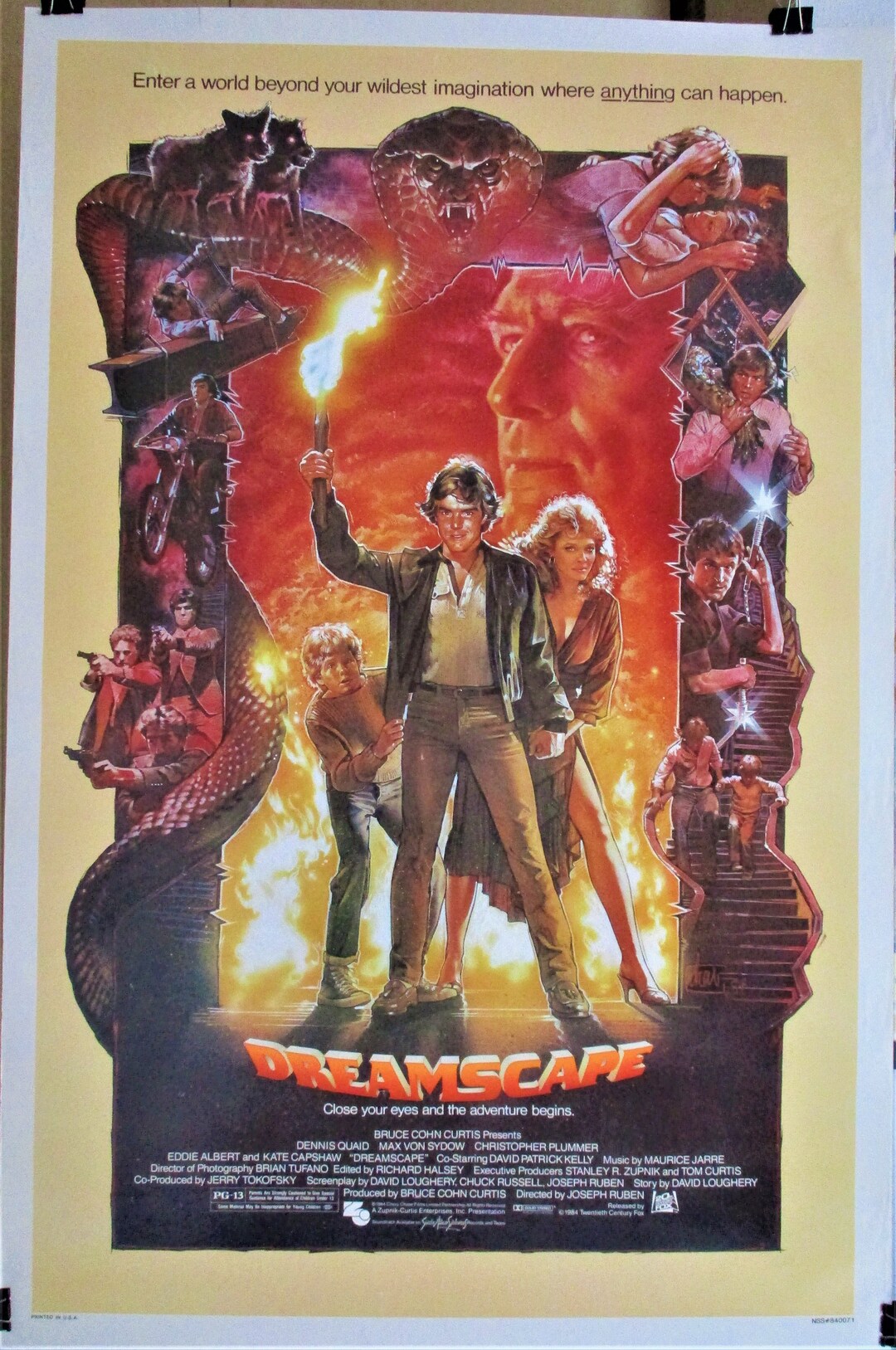 DREAMSCAPE, 1984 Original Rolled 27 X 41 Vintage Movie Poster, Drew ...