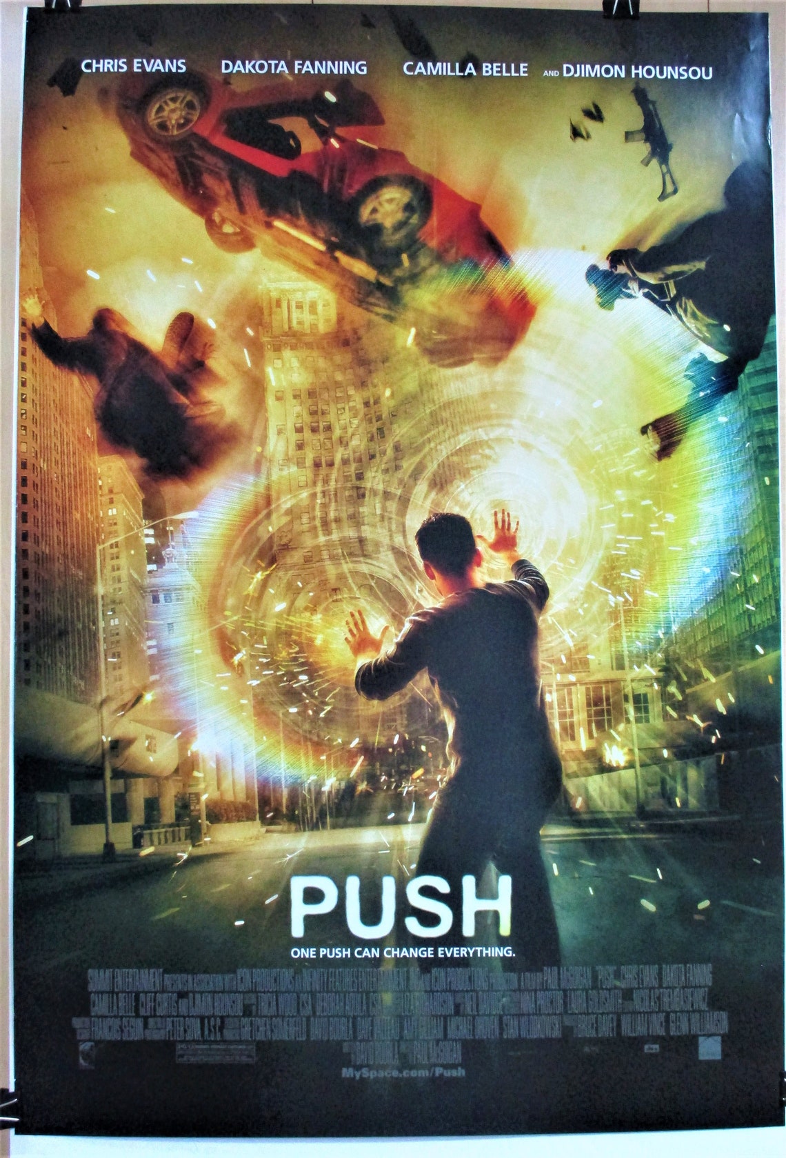 PUSH Original 27x40 Movie Poster Chris Evans Camilla Belle - Etsy