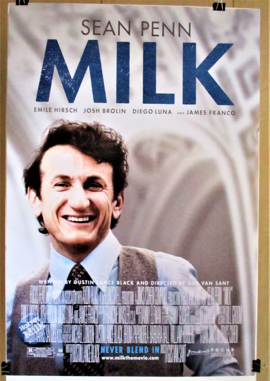 MILK, Original Rolled 27 X 40 Movie Poster, HARVEY MILK, Sean Penn ...