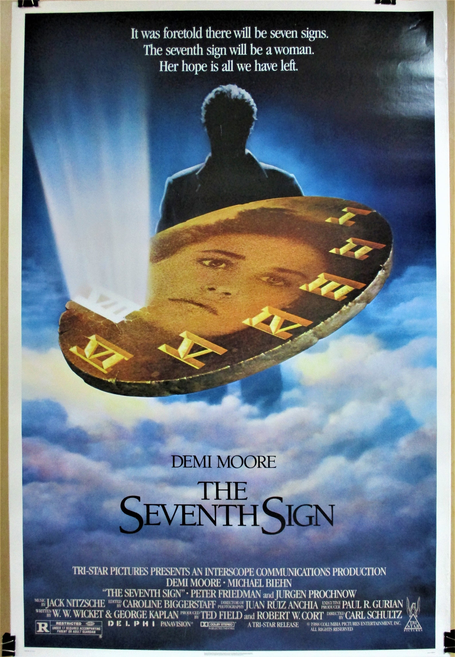 The SEVENTH SIGN 1988 Original Rolled 27x41 Movie - Etsy