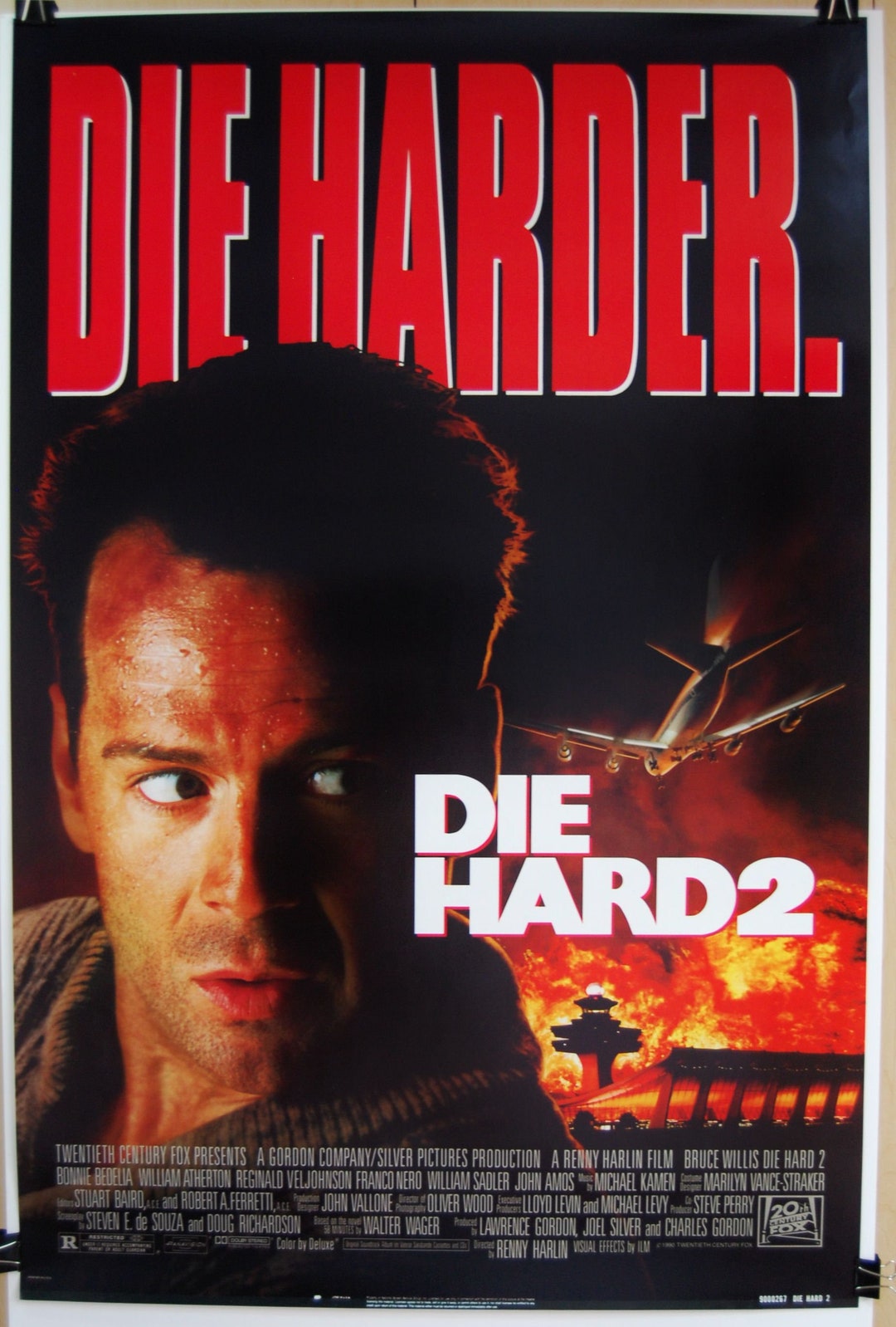 DIE HARD 2 Die Harder, 1990 Original Rolled 27 X 40 Vintage Movie ...