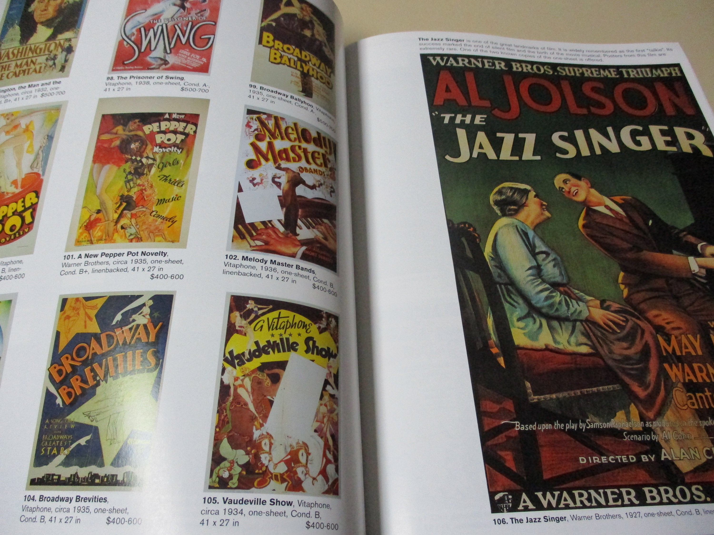 1920s Movie Posters Jazz Singer