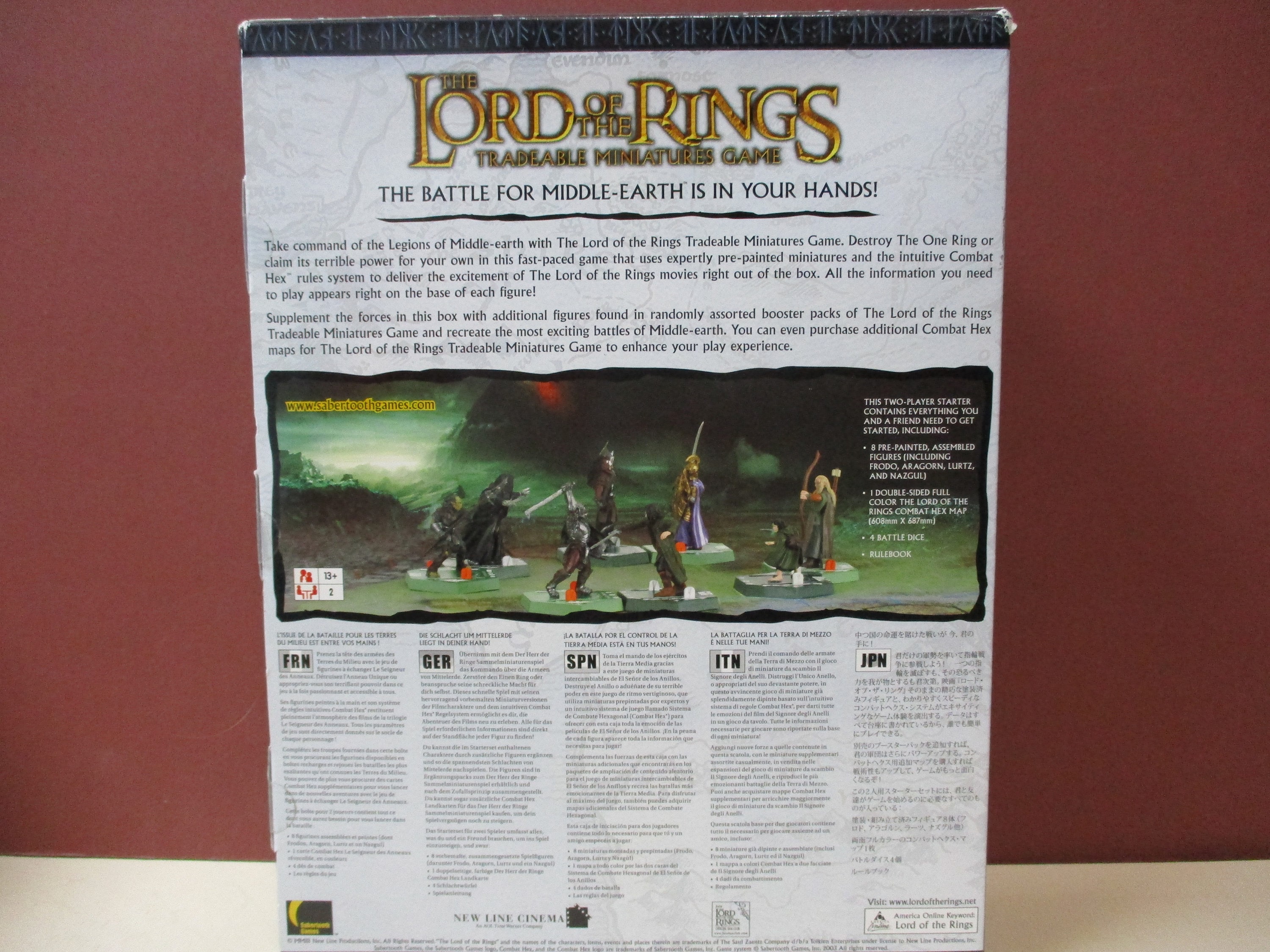 COMBAT HEX THE LORD OF THE RINGS TRADEABLE MINIATURES 1 BOOTER PACK 4 ...