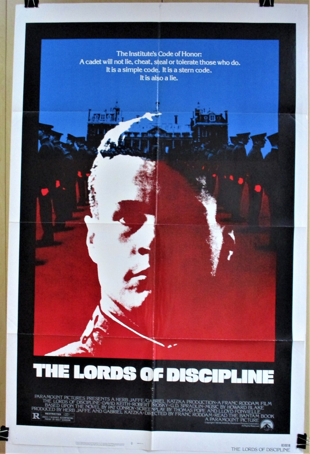 The LORDS of DISCIPLINE, 1983 Original Folded 27 X 41 Vintage Movie ...