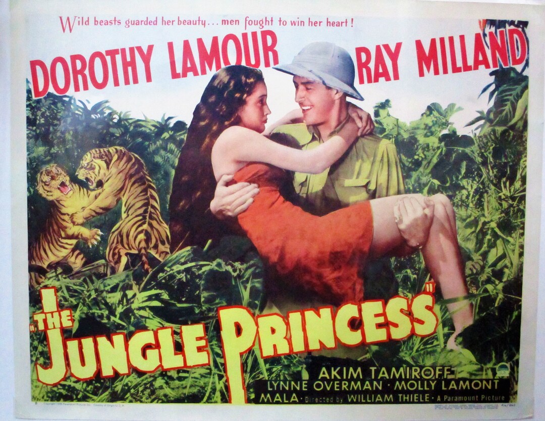 DOROTHY LAMOUR in the the Jungle Princess, 1946 Original 22 X 28" Half ...
