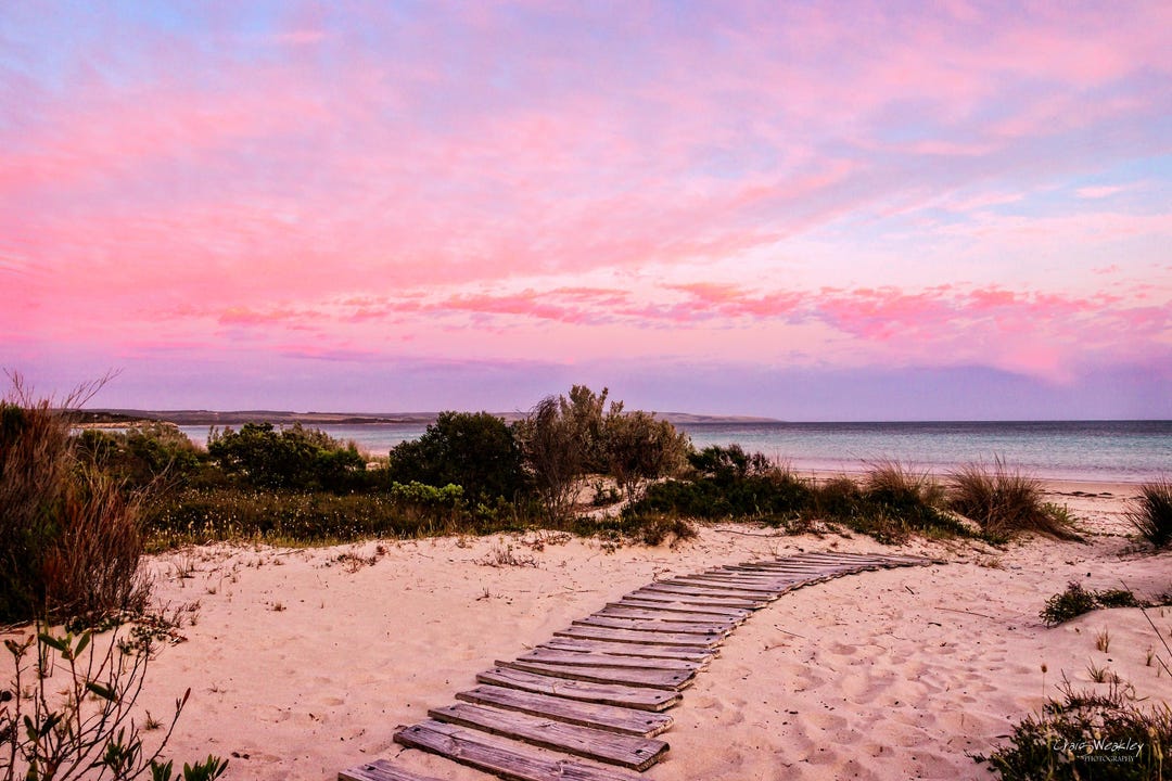 Island Beach Sunset Photograph, Beach Boardwalk, Seaside Wall Art ...