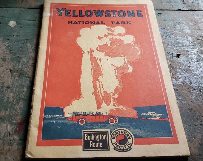 Vintage Yellowstone National Park Guide Book Burlington Route Northern ...