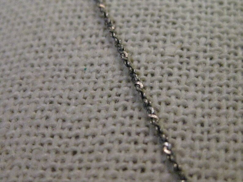 Vintage Necklace, Sterling Silver Chain & Green Crystal Heart Pendant ...