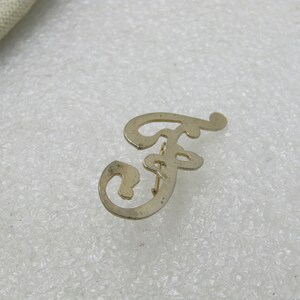 Vintage 10kt G.F. Initial F Brooch, 1.25" Tall, 5/8" Wide, 1960's - Etsy