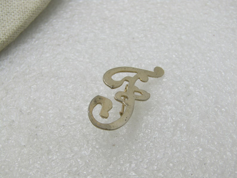 Vintage 10kt G.F. Initial F Brooch, 1.25" Tall, 5/8" Wide, 1960's - Etsy