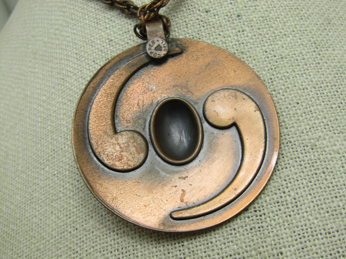 Vintage Bell Copper Abstract Necklace 24 4.4mm With - Etsy